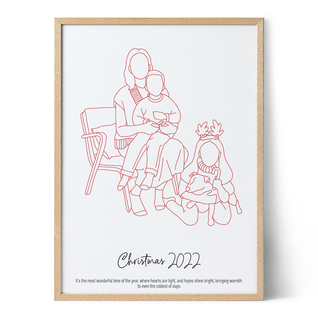 Christmas Line Art - Positive Prints