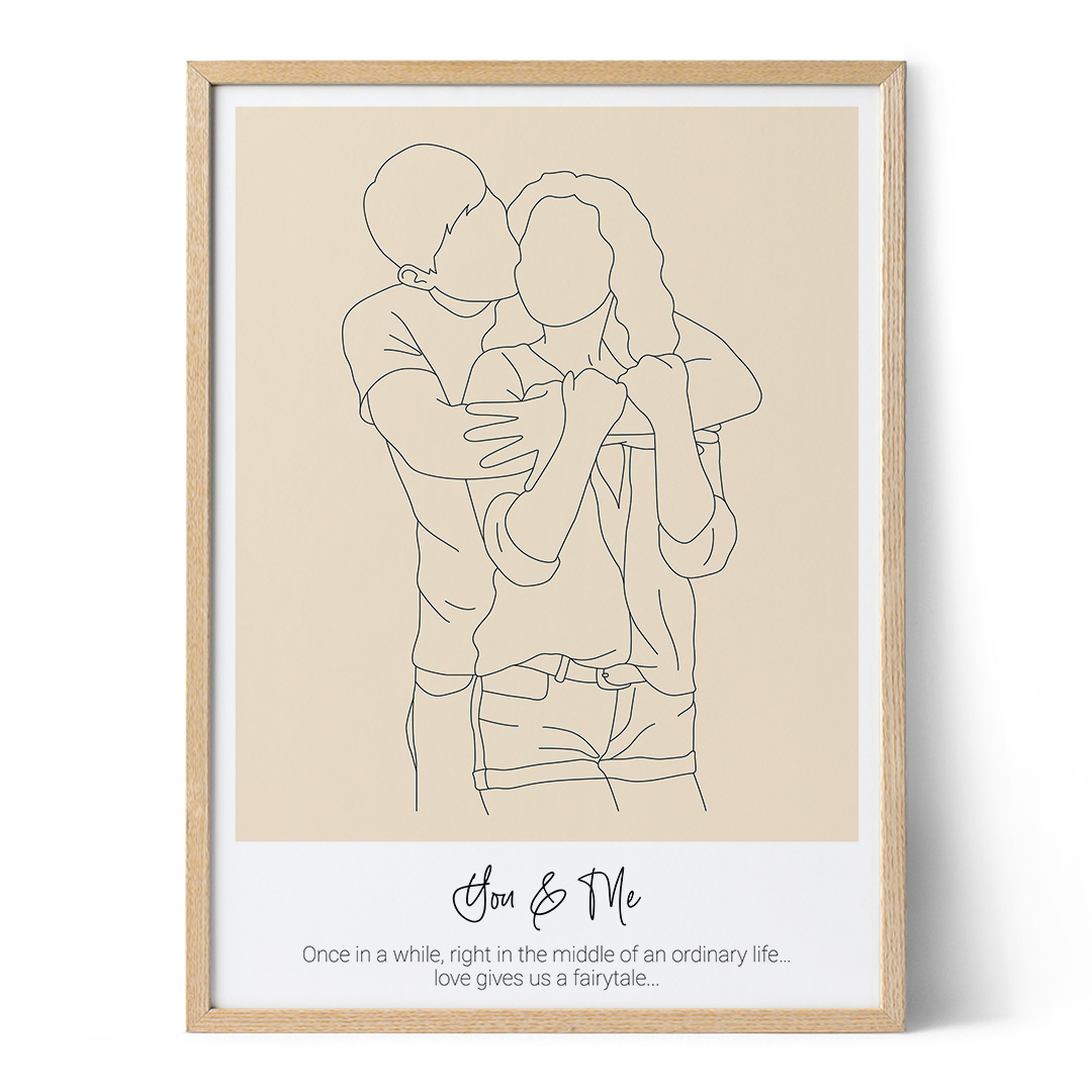 Couple Line Art - Positive Prints