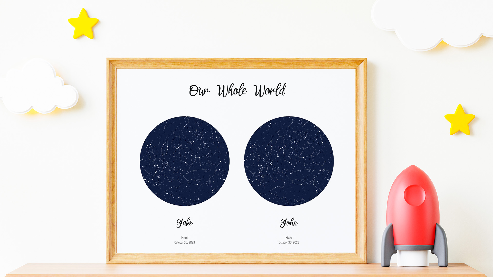 Moon and Star Birthday Theme - Positive Prints
