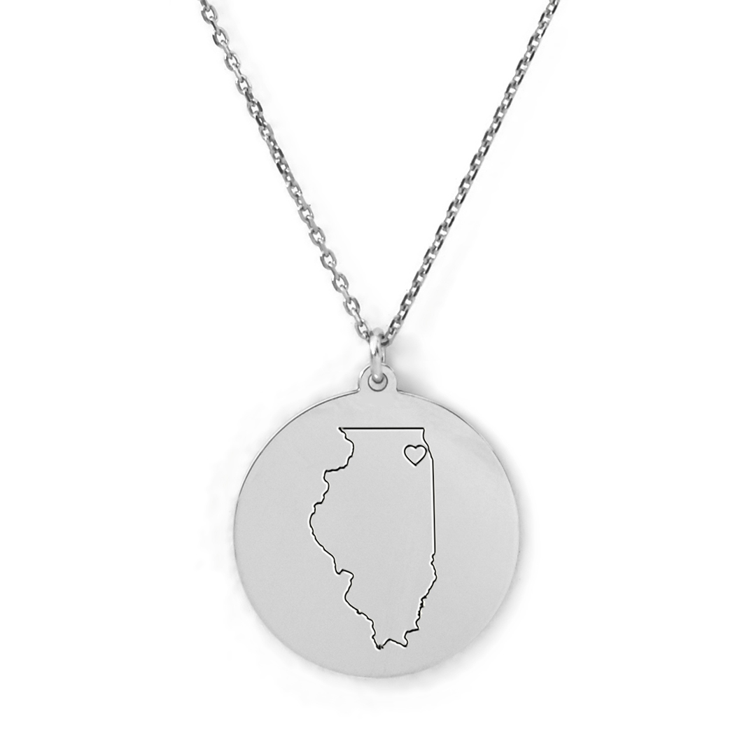 Personalized Engagement Map Jewelry - Positive Prints