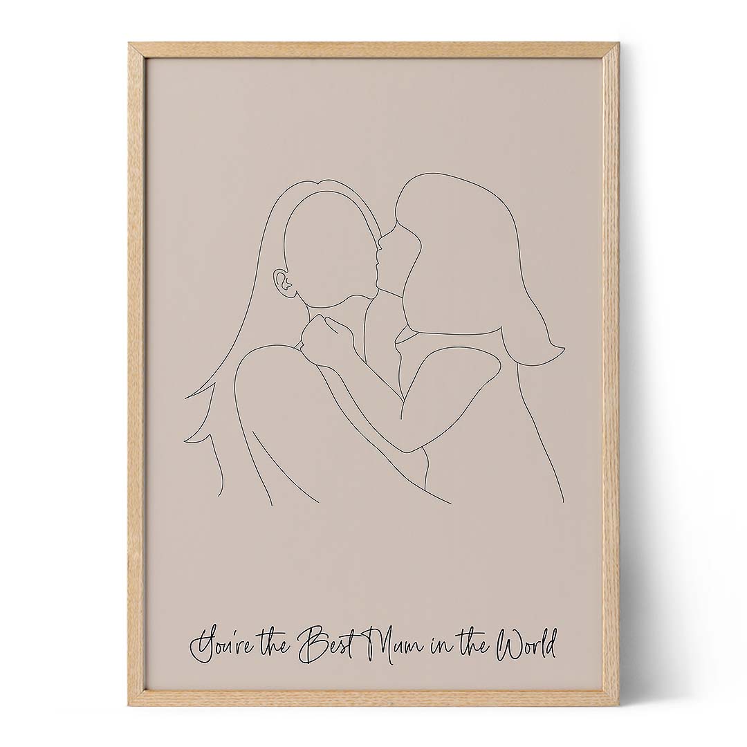 Mother Line Art - Positive Prints