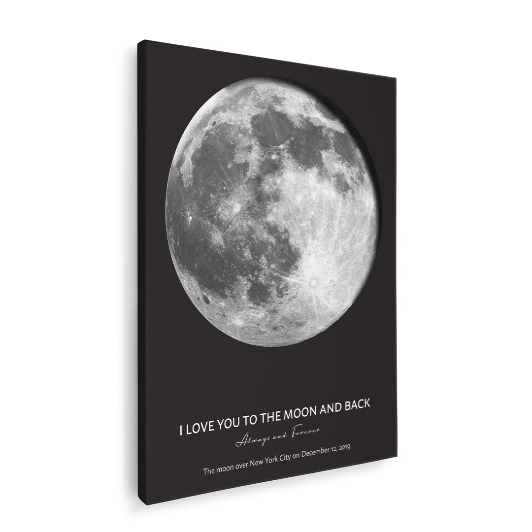 Personalized Moon Phase Canvas - Positive Prints