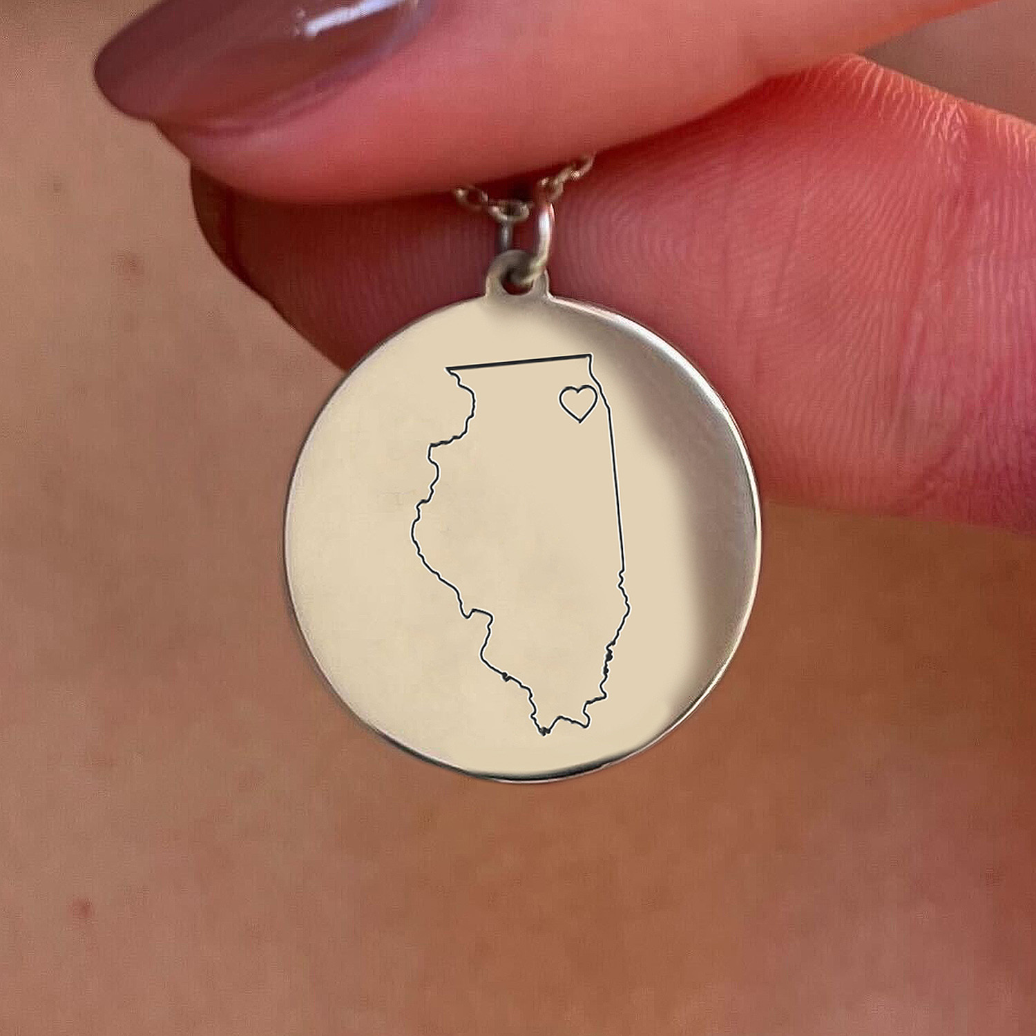 Personalized Engagement Map Jewelry - Positive Prints