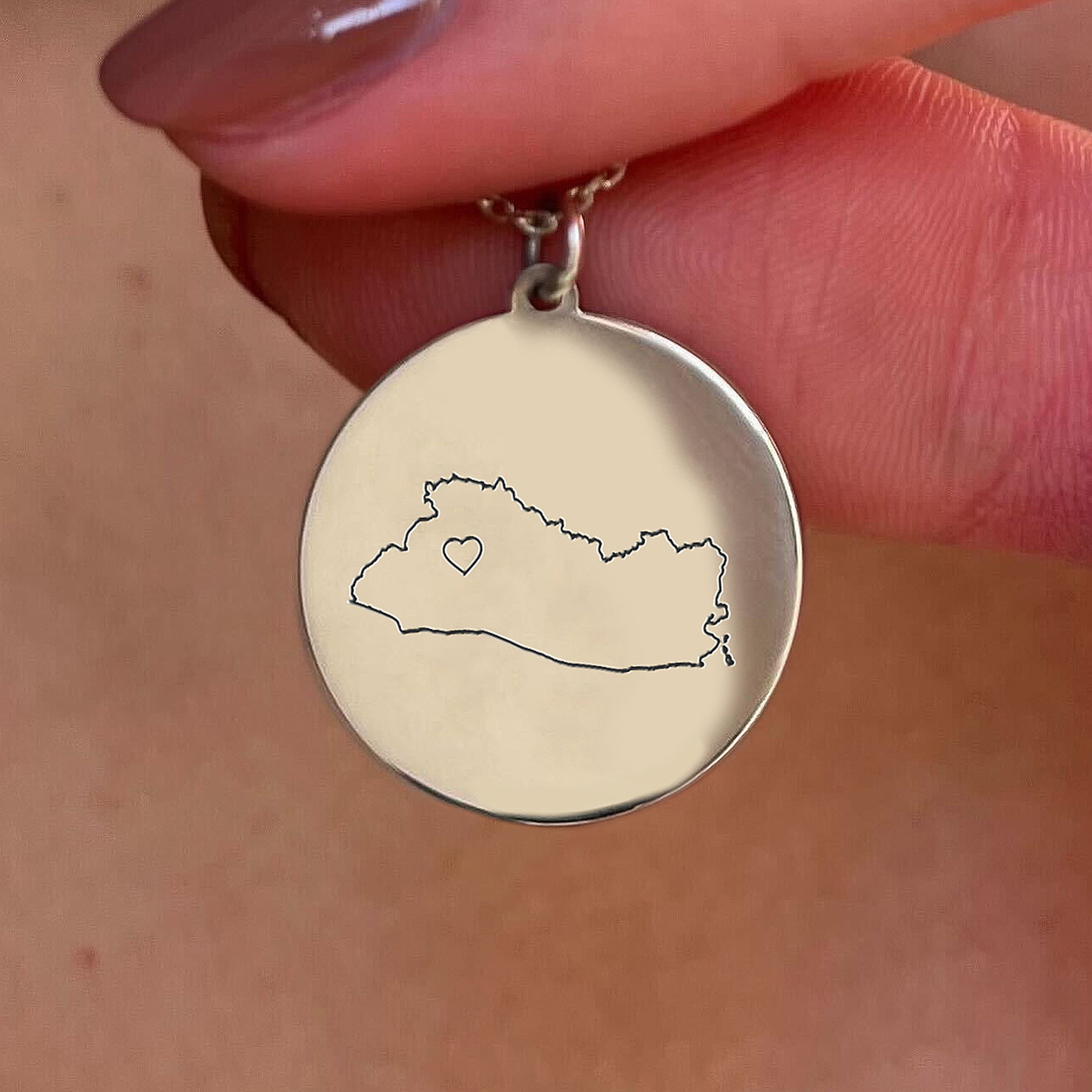 Personalized Homeland Map Jewelry - Positive Prints