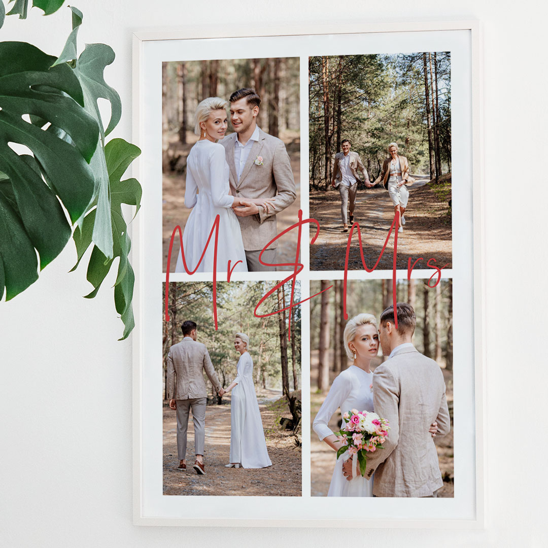 Mr & Mrs 4 Photo Collage - Positive Prints