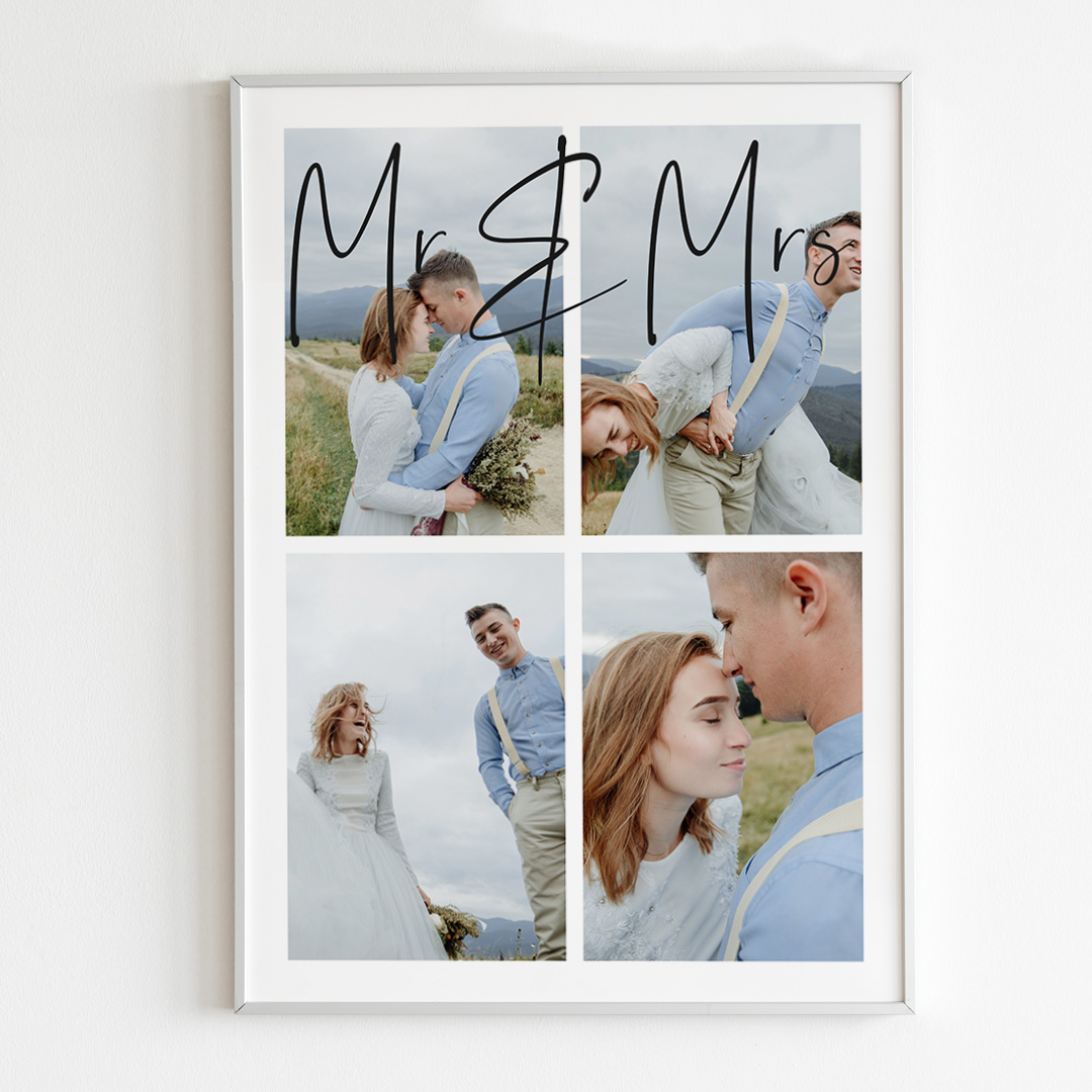 Mr & Mrs 4 Photo Collage - Positive Prints