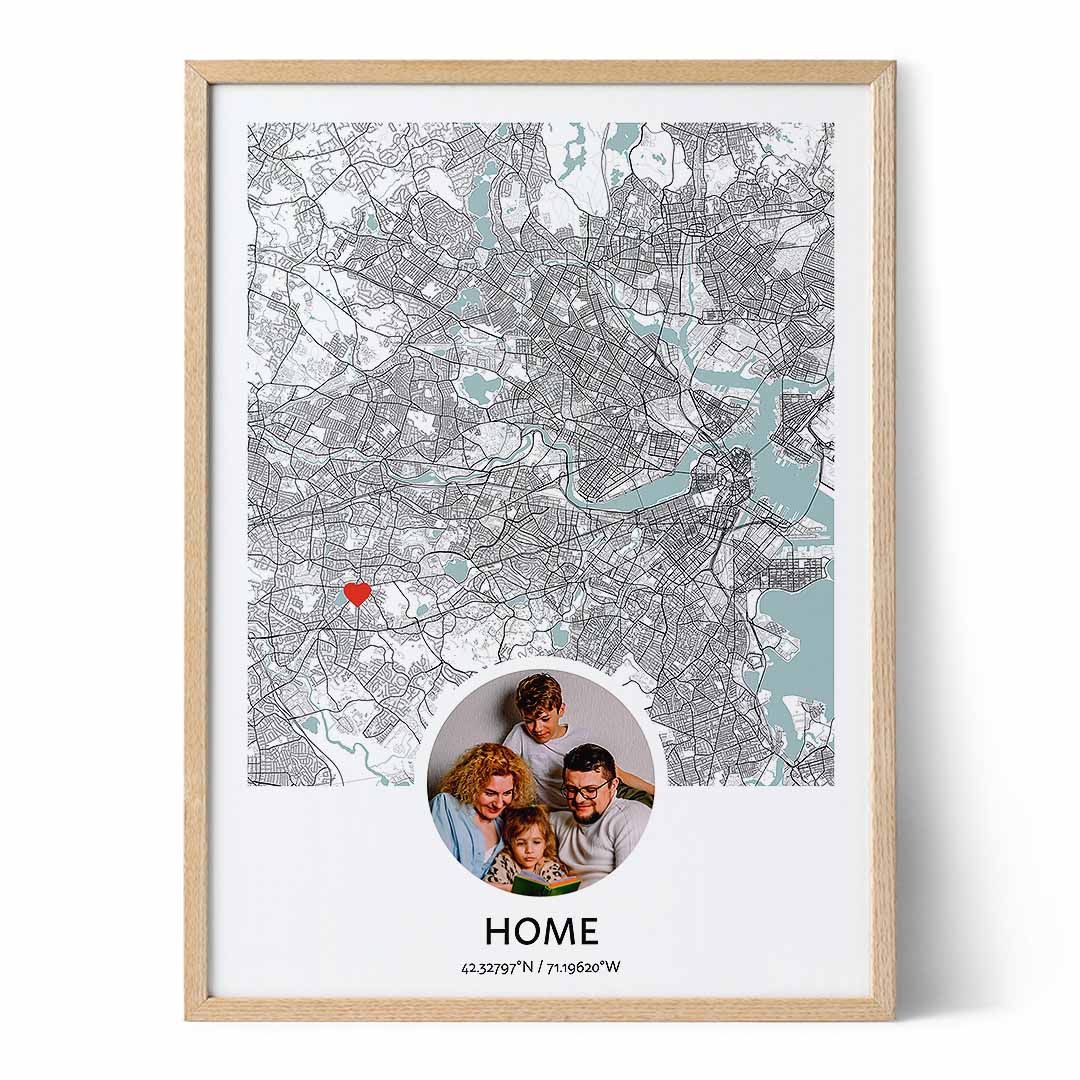 New Home Map with Photo - Positive Prints