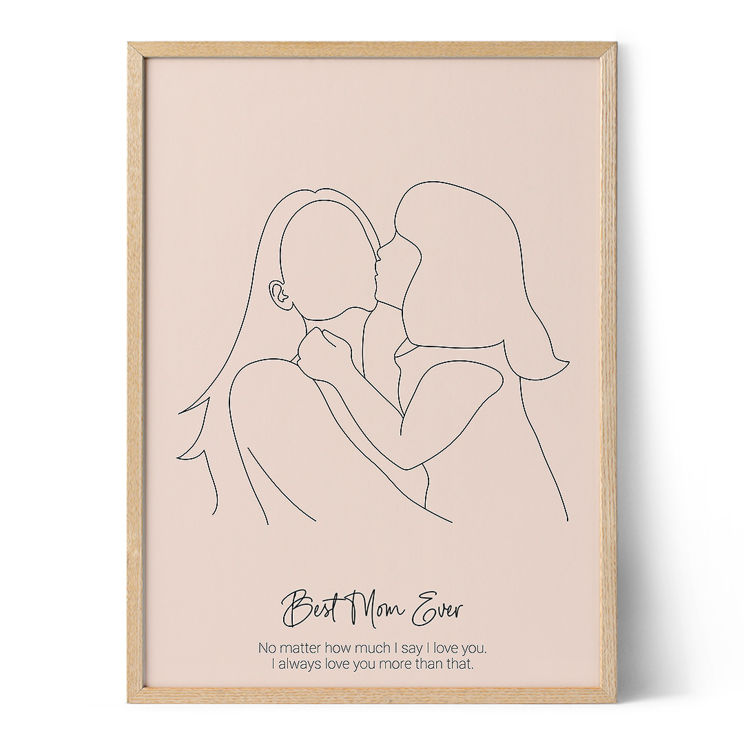 Mother Line Art - Positive Prints