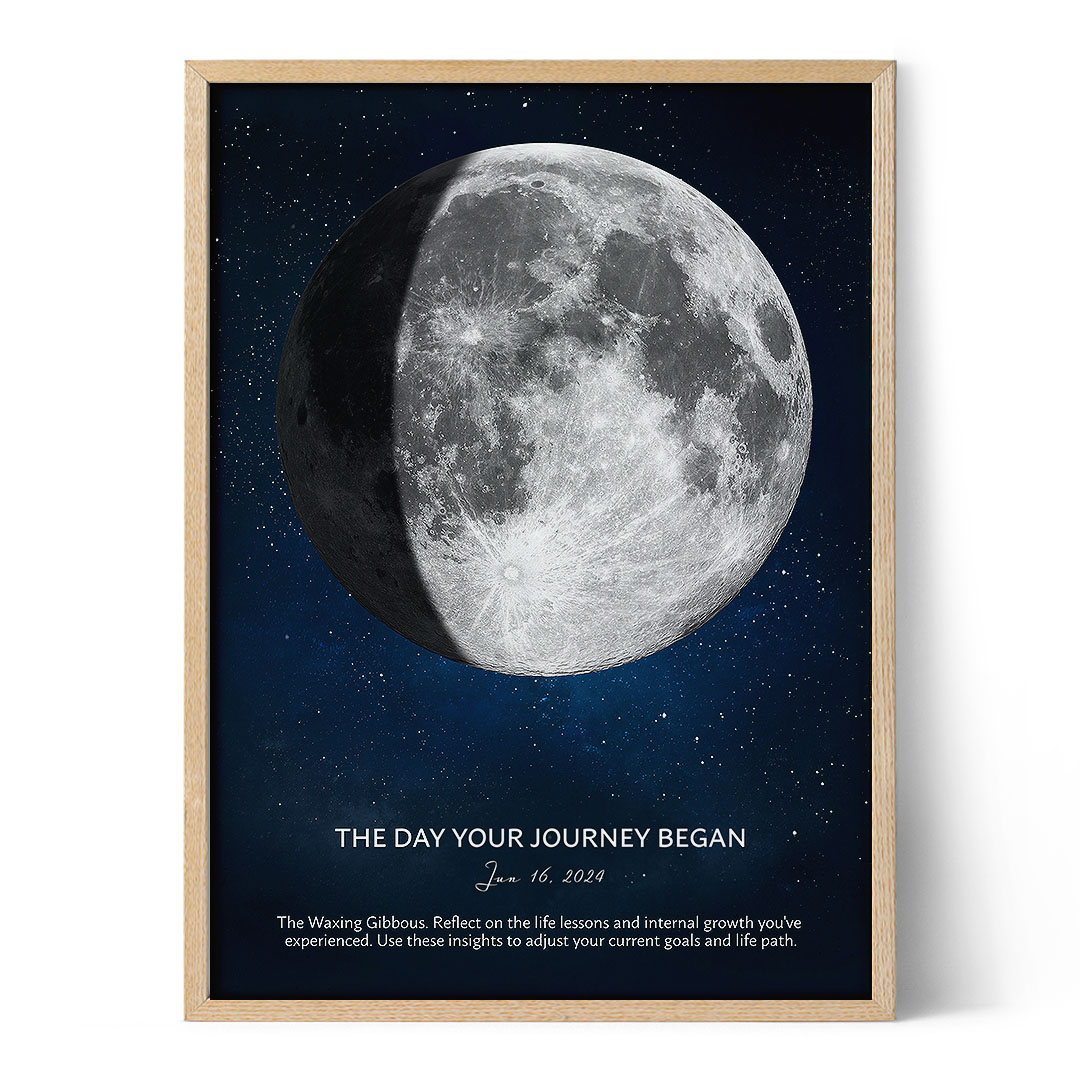 Waxing Gibbous Moon Illustration Waxing Gibbous Moon Symbol Stock