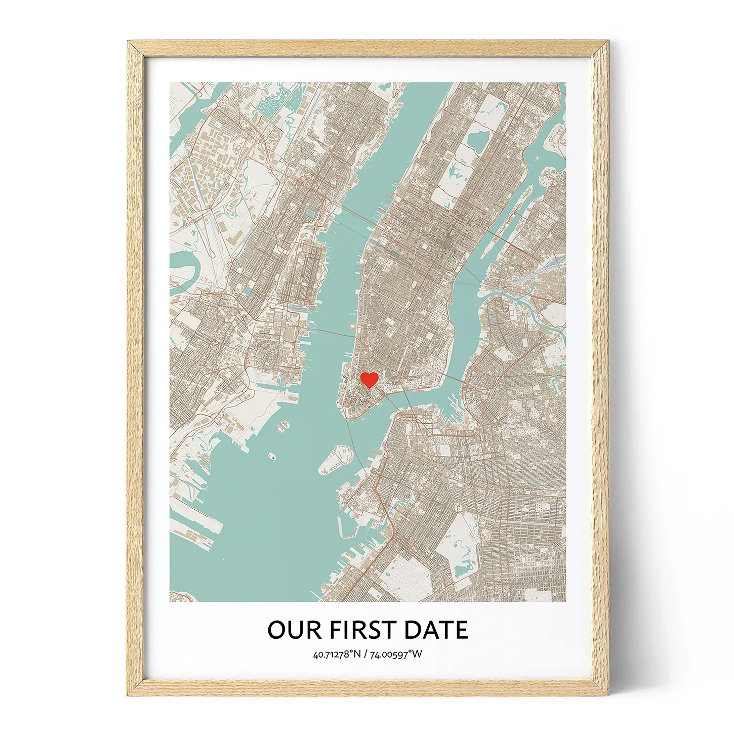 Our First Date Map | Positive Prints