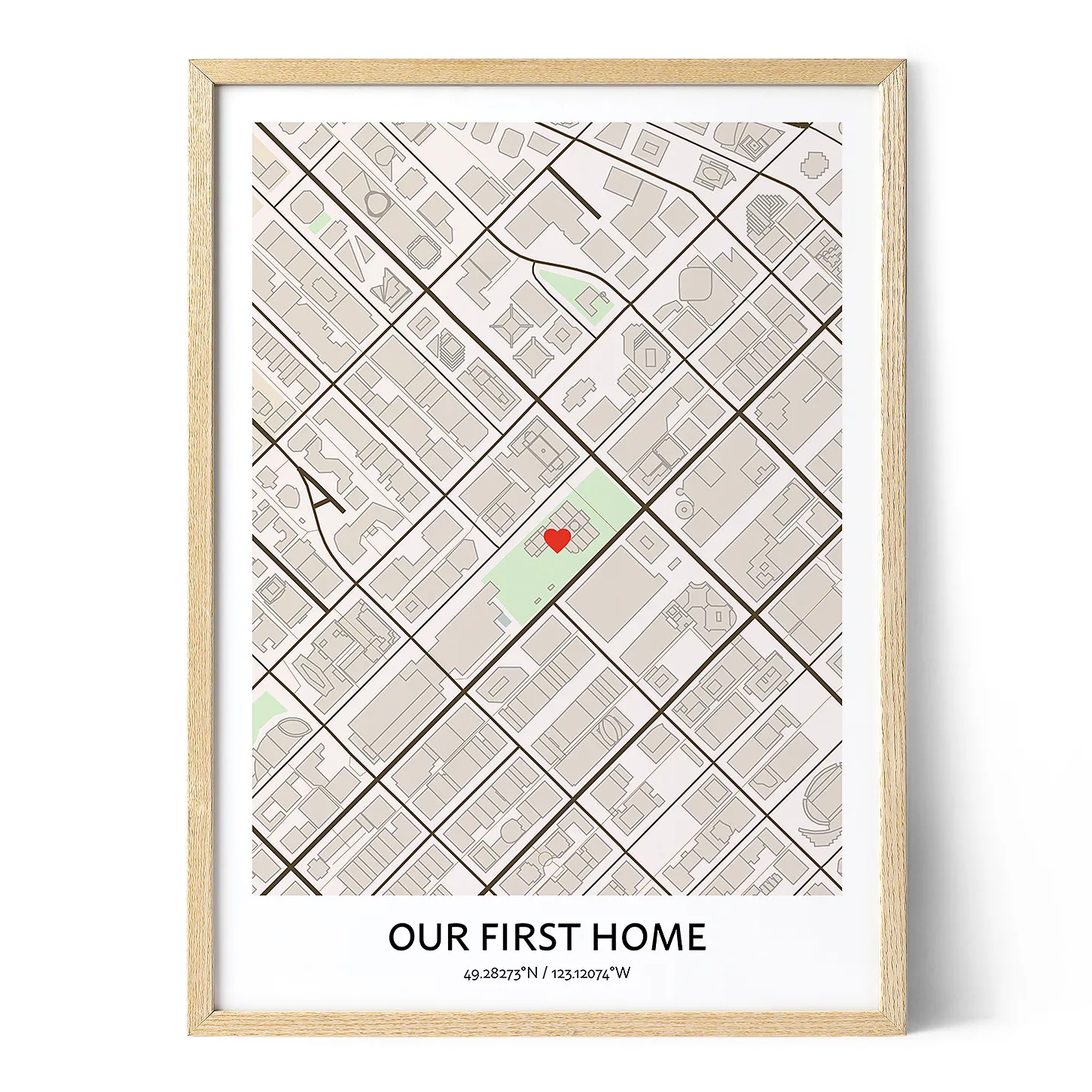 Our First Home Map - Housewarming Gift - Positive Prints