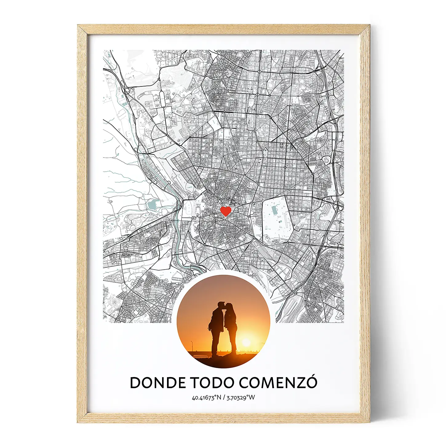 Mapa de dónde todo comenzó con foto - Positive Prints