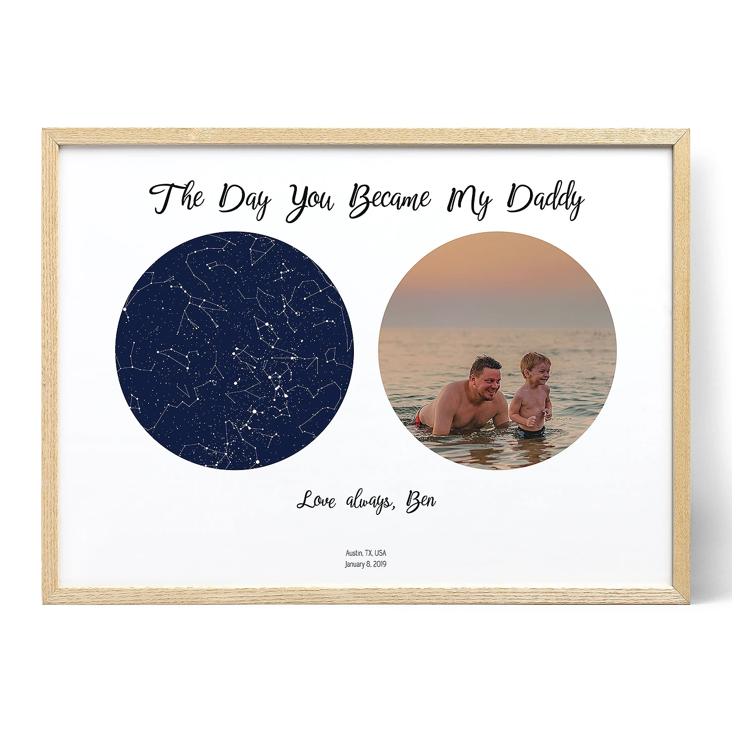 De dag dat je mijn papa werd met foto - Positive Prints