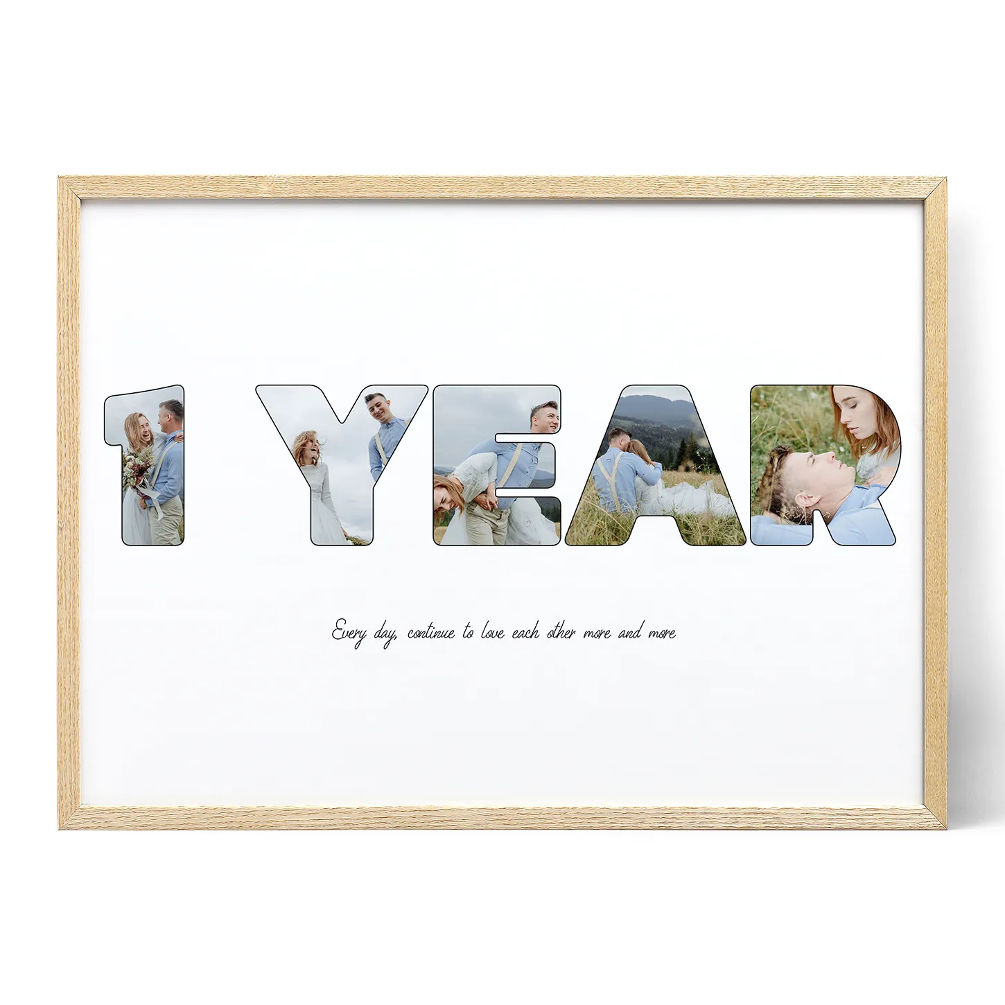 1 Year Anniversary Letter Photo Collage - Positive Prints