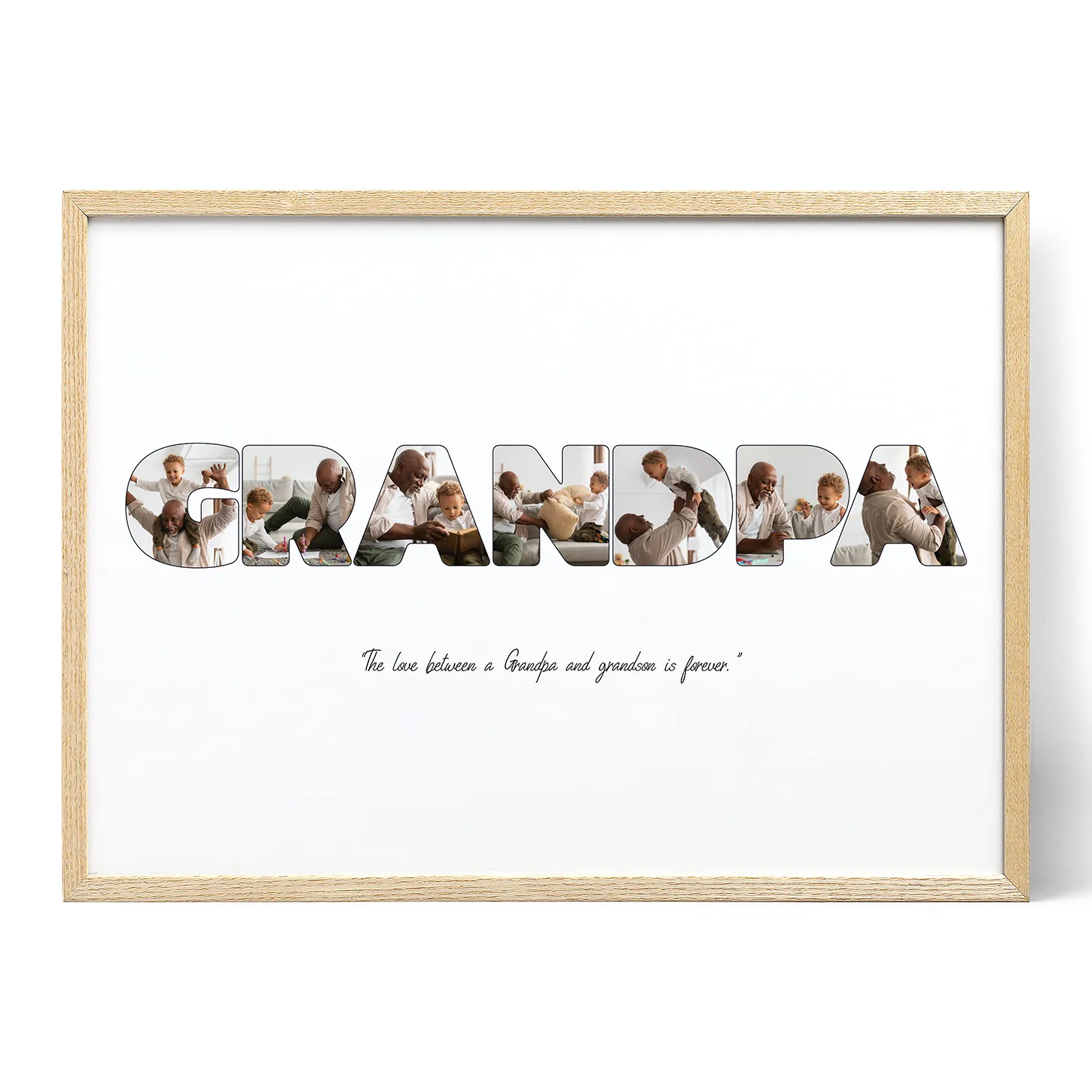 Personalized Grandpa Letter Photo Collage - Positive Prints