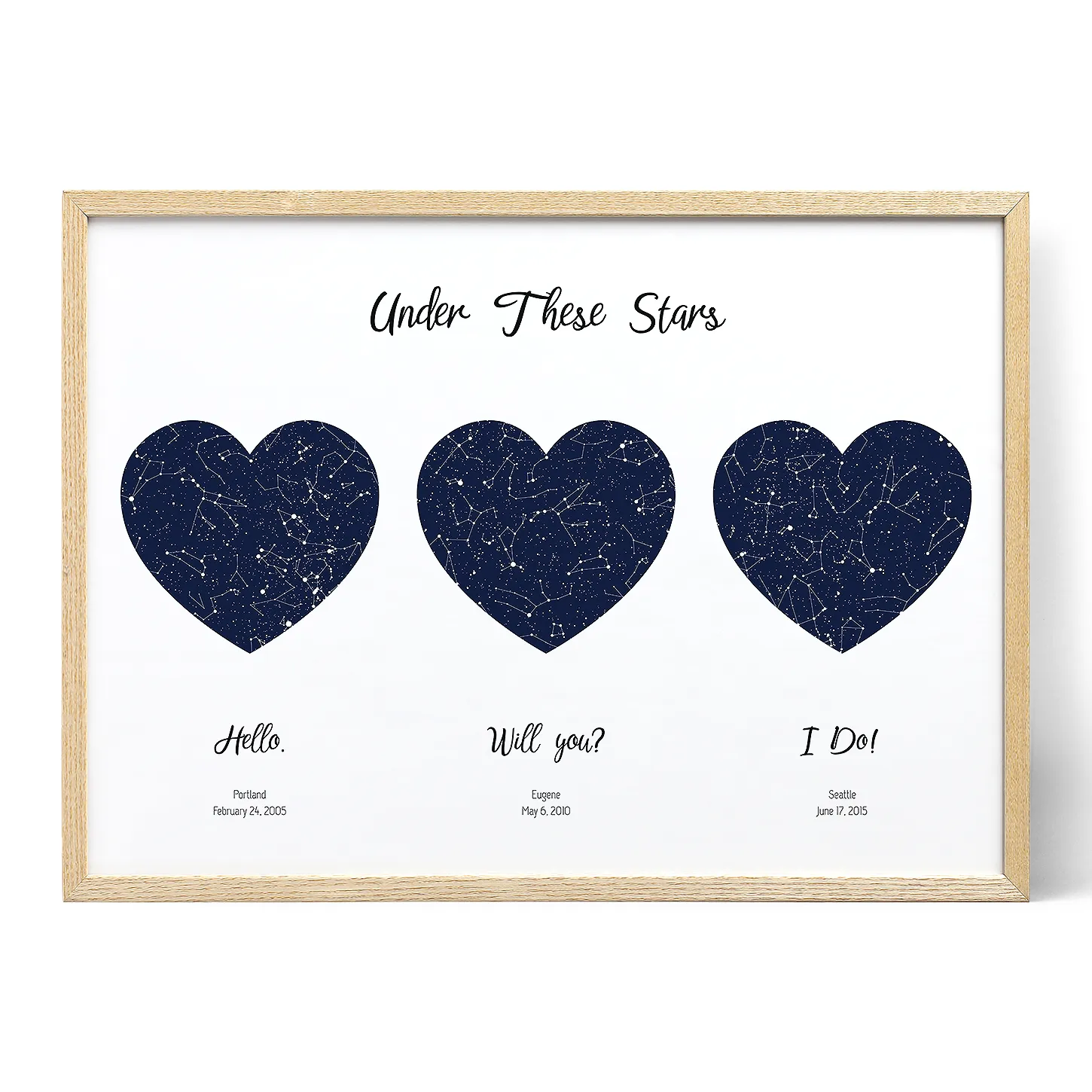 Personalized Hello Will You I Do Star Map - Positive Prints