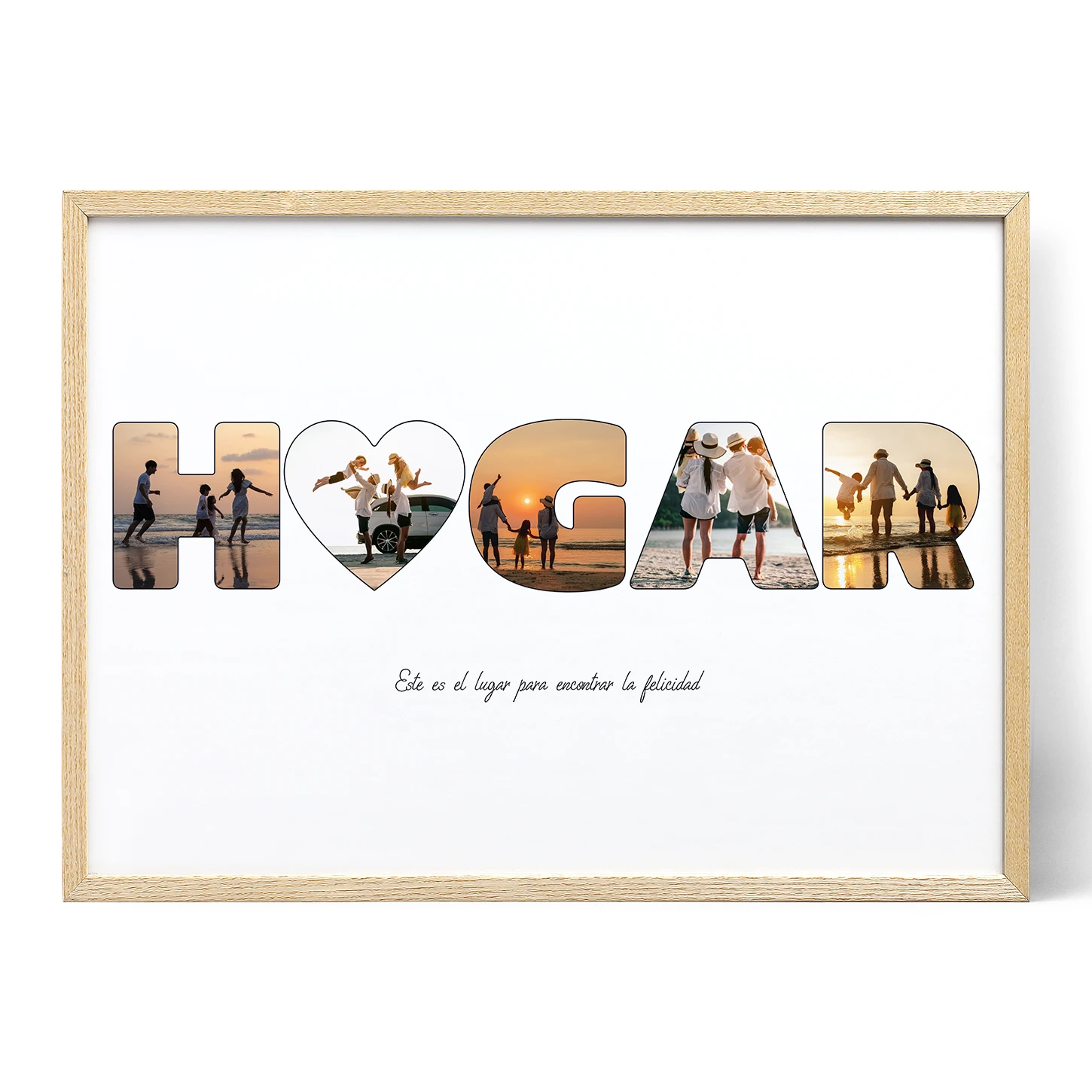 Collage fotográfico de letras - El hogar - Positive Prints