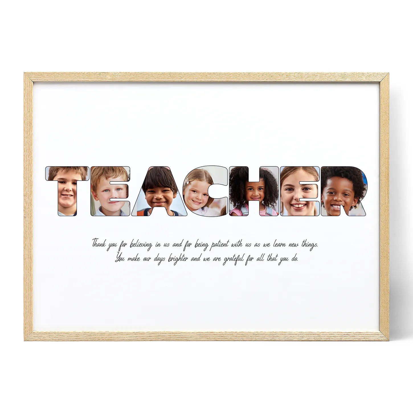 The Best Teacher in the World - Letter Photo Collage - Positive Prints