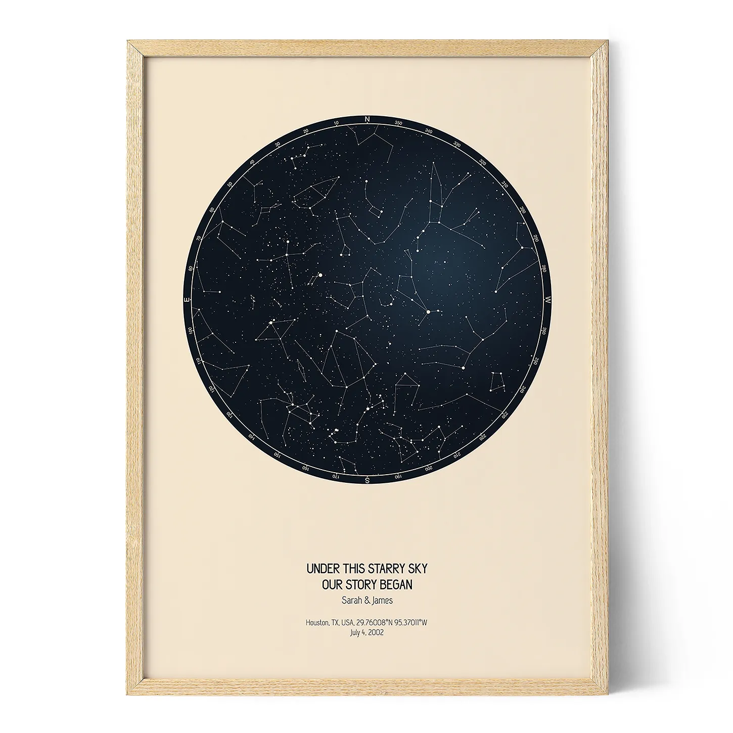 Digital Star Map - Positive Prints