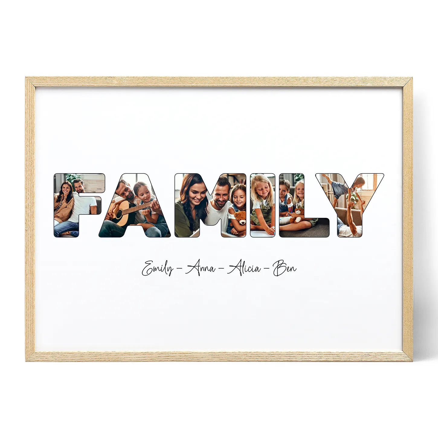 Family Letter Photo Collage - Positive Prints