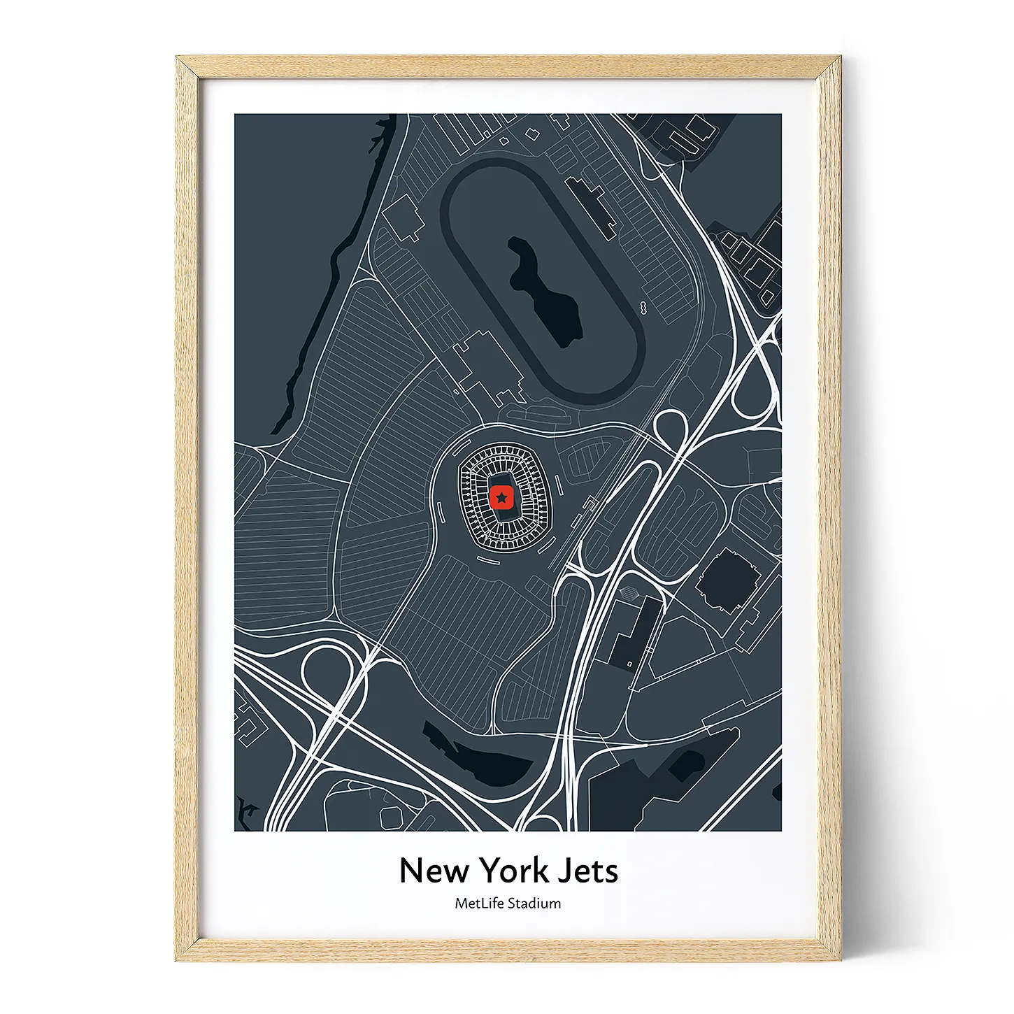 New York Jets - MetLife Stadium Map - Positive Prints