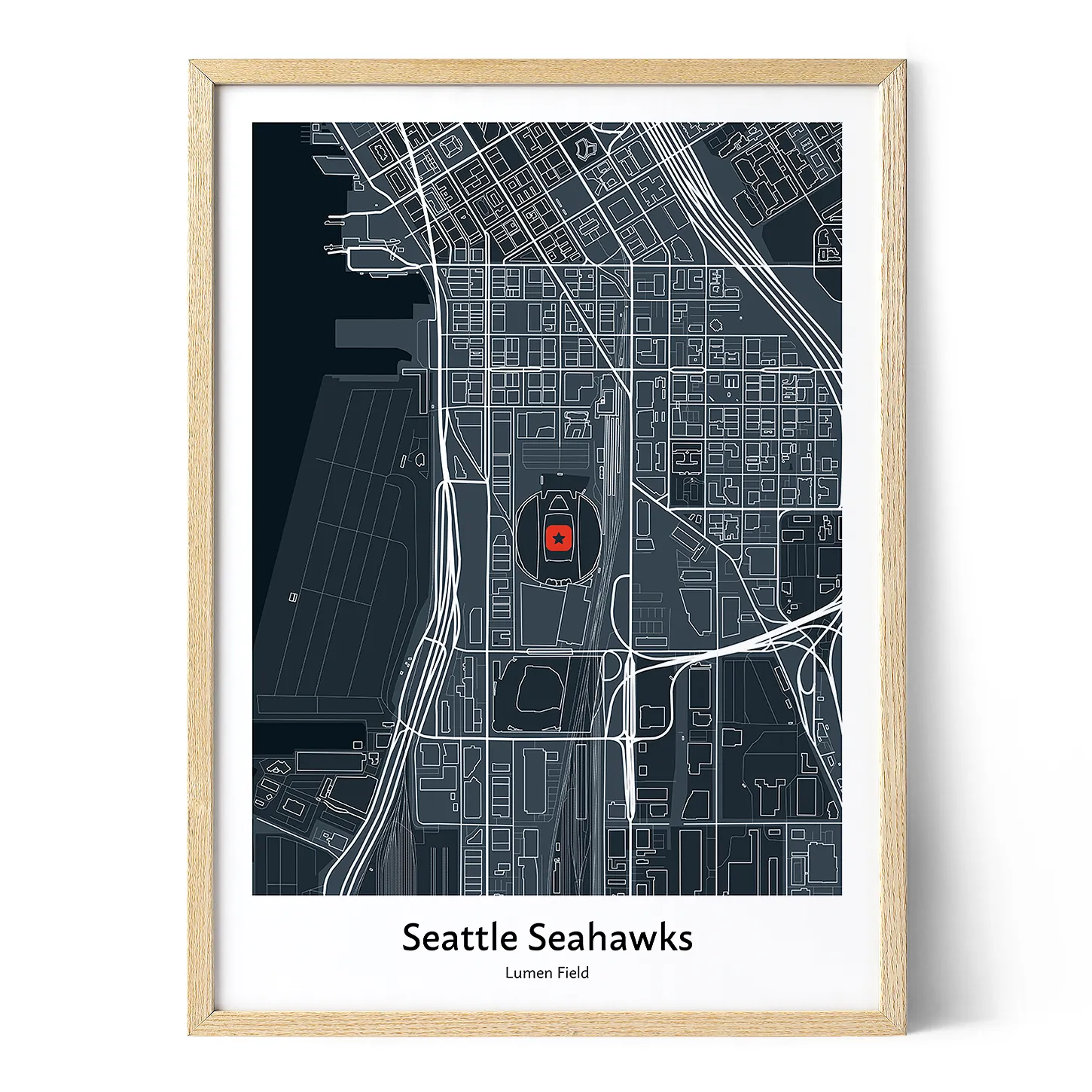 Seattle Seahawks - Lumen Field Stadium Map - Positive Prints