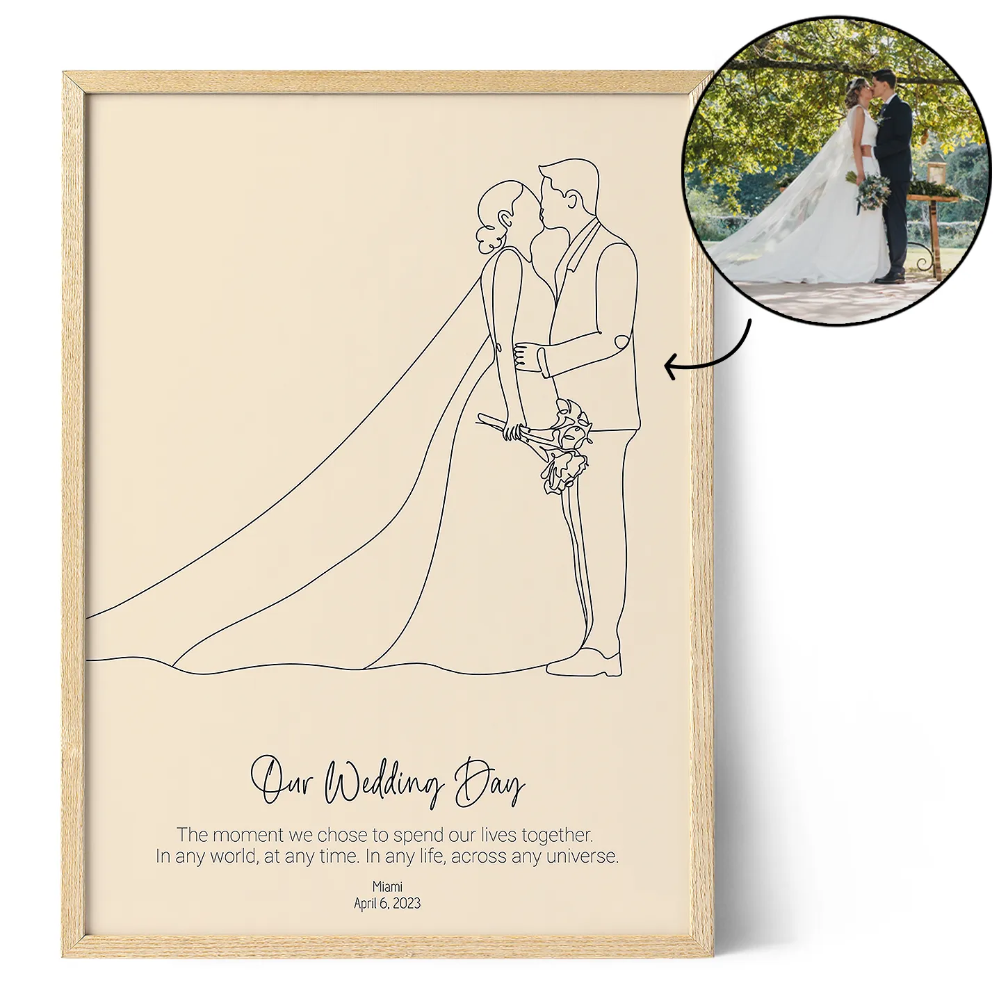 Wedding Line Art - Positive Prints