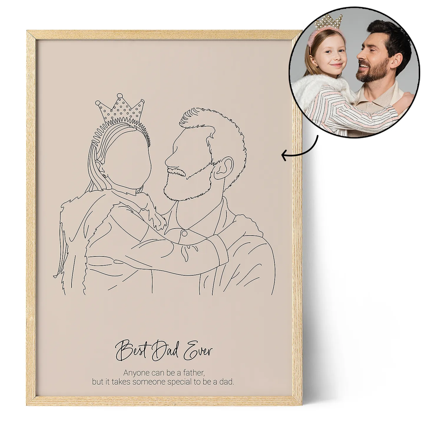 Father Line Art - Positive Prints