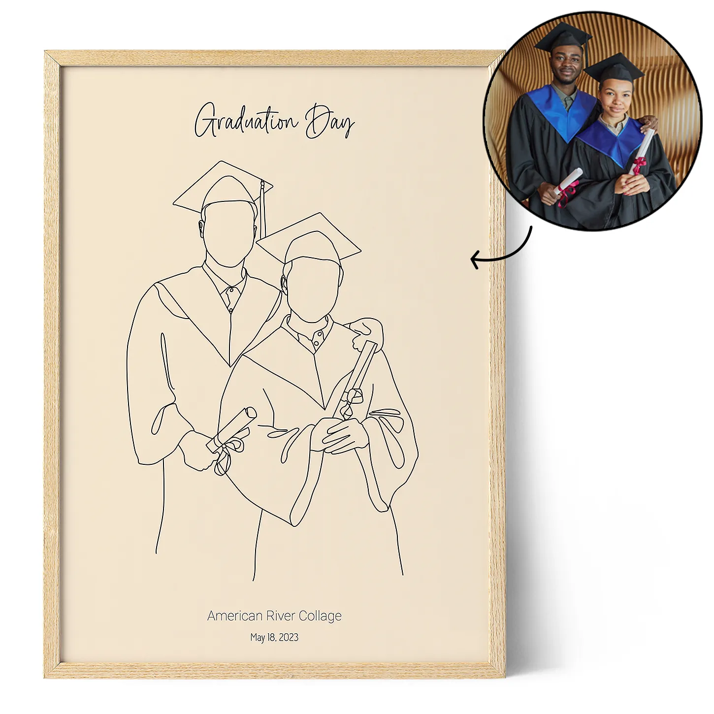 Graduation Line Art - Positive Prints