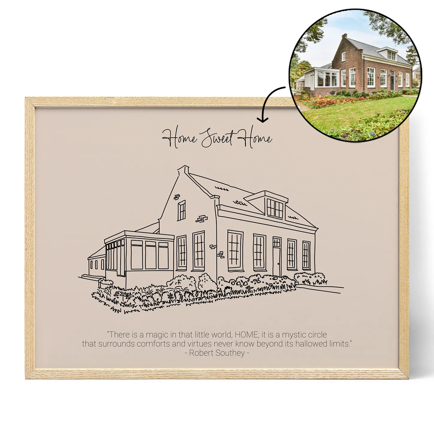 Dessin Tracé de Maison Personnalisé - Positive Prints