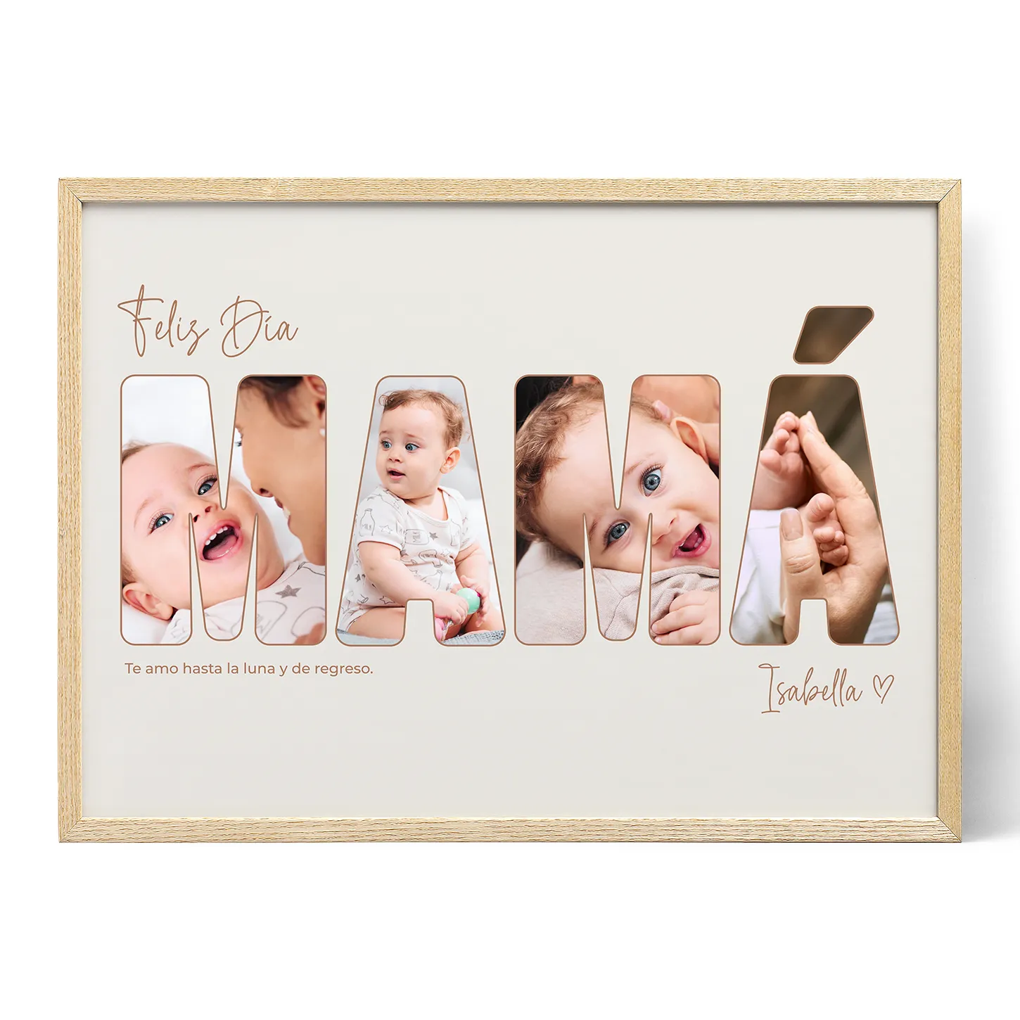 Feliz día de las madres - Collage fotográfico con letras - Positive Prints