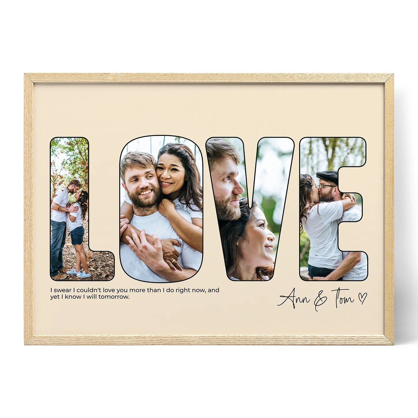 Fotocollage met liefdesbrief - Gepersonaliseerd cadeau - Positive Prints