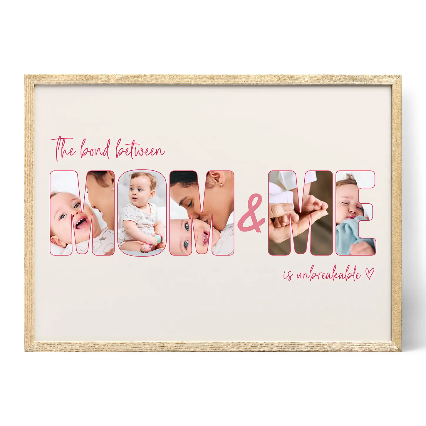 Mom & Me - Letter Photo Collage - Positive Prints