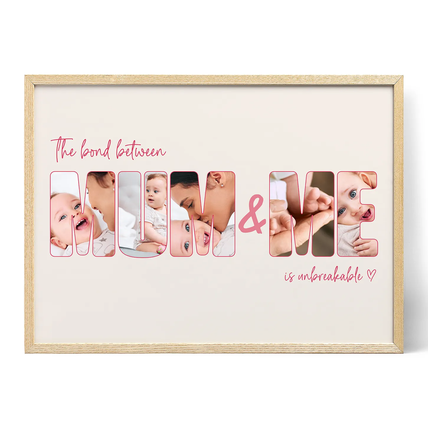 Mum & Me - Letter Photo Collage - Positive Prints