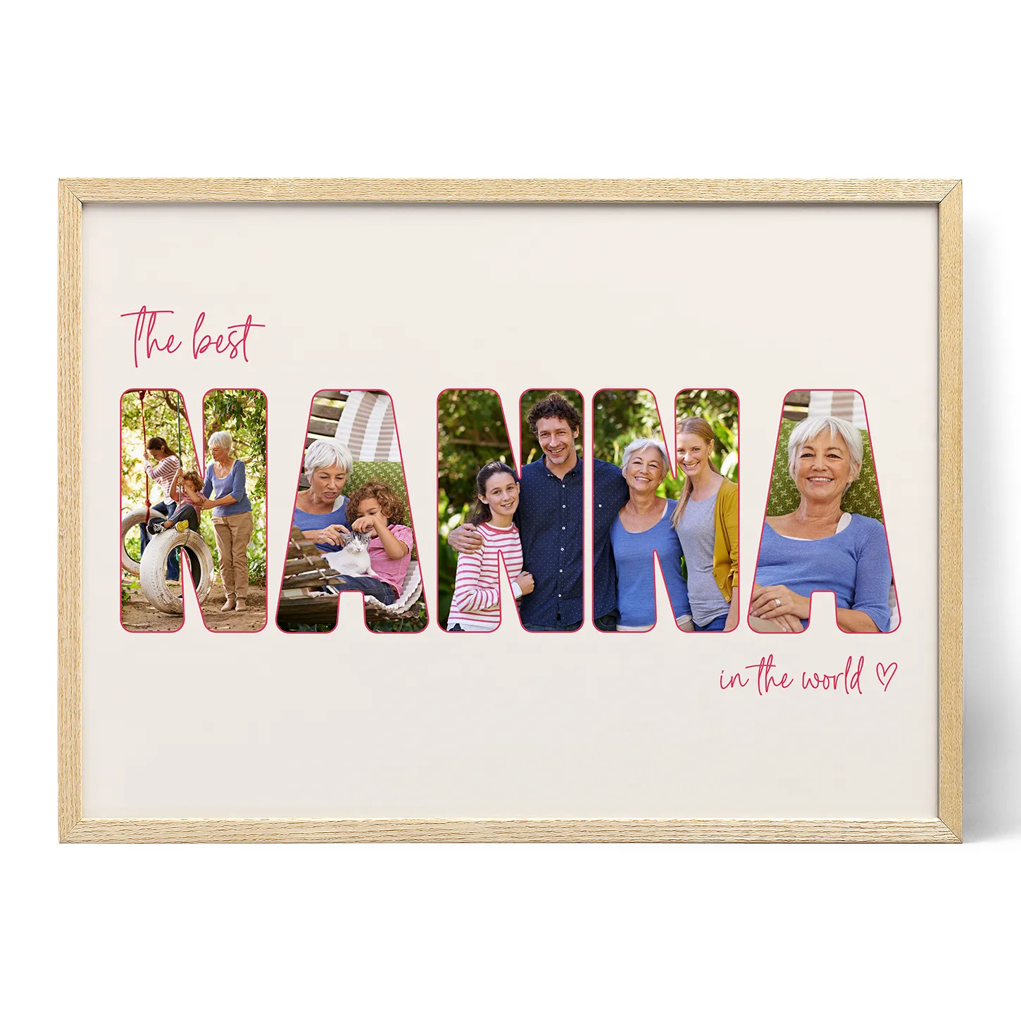 Nanna Letter Photo Collage - Positive Print