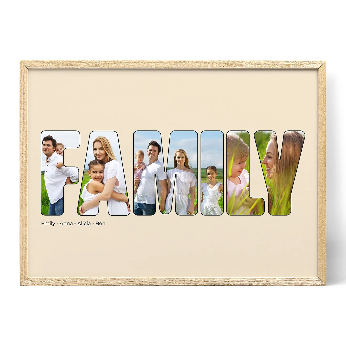 Family Letter Photo Collage - Positive Prints