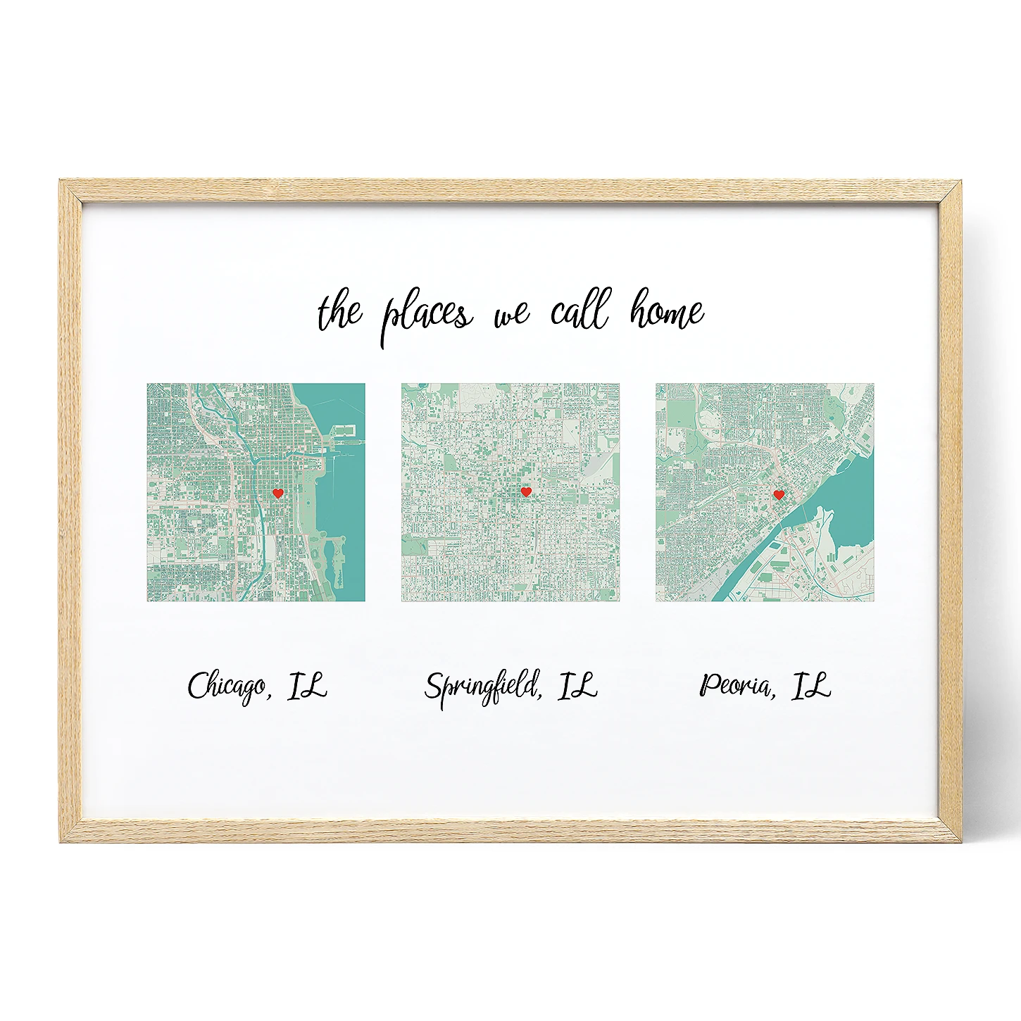 Places We Call Home - Personalized Gift for Siblings - Positive Prints