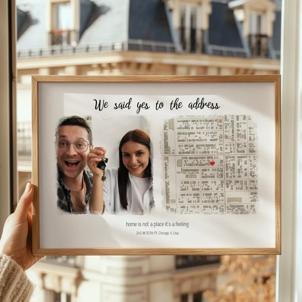 We Said Yes to the Address - Kaart met foto - Positive Prints