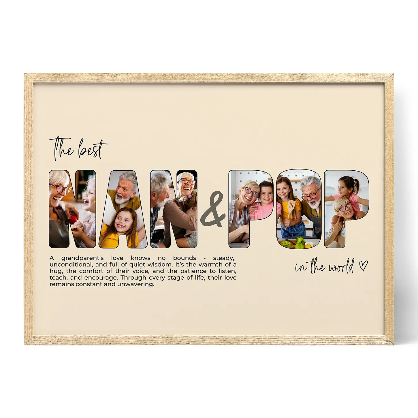 Nan & Pop - Letter Photo Collage - Positive Prints