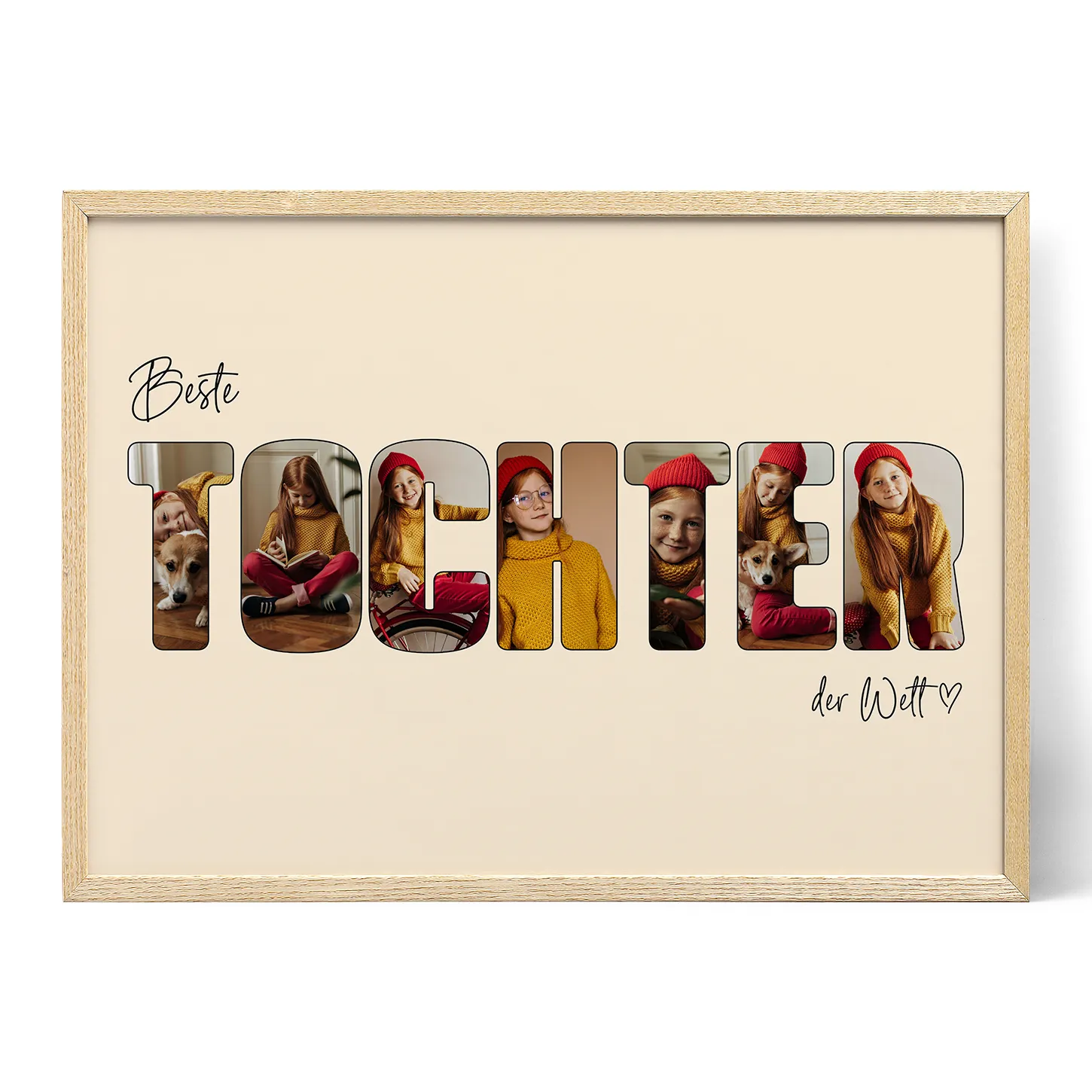 Die beste Tochter der Welt - Buchstaben Collage - Positive Prints