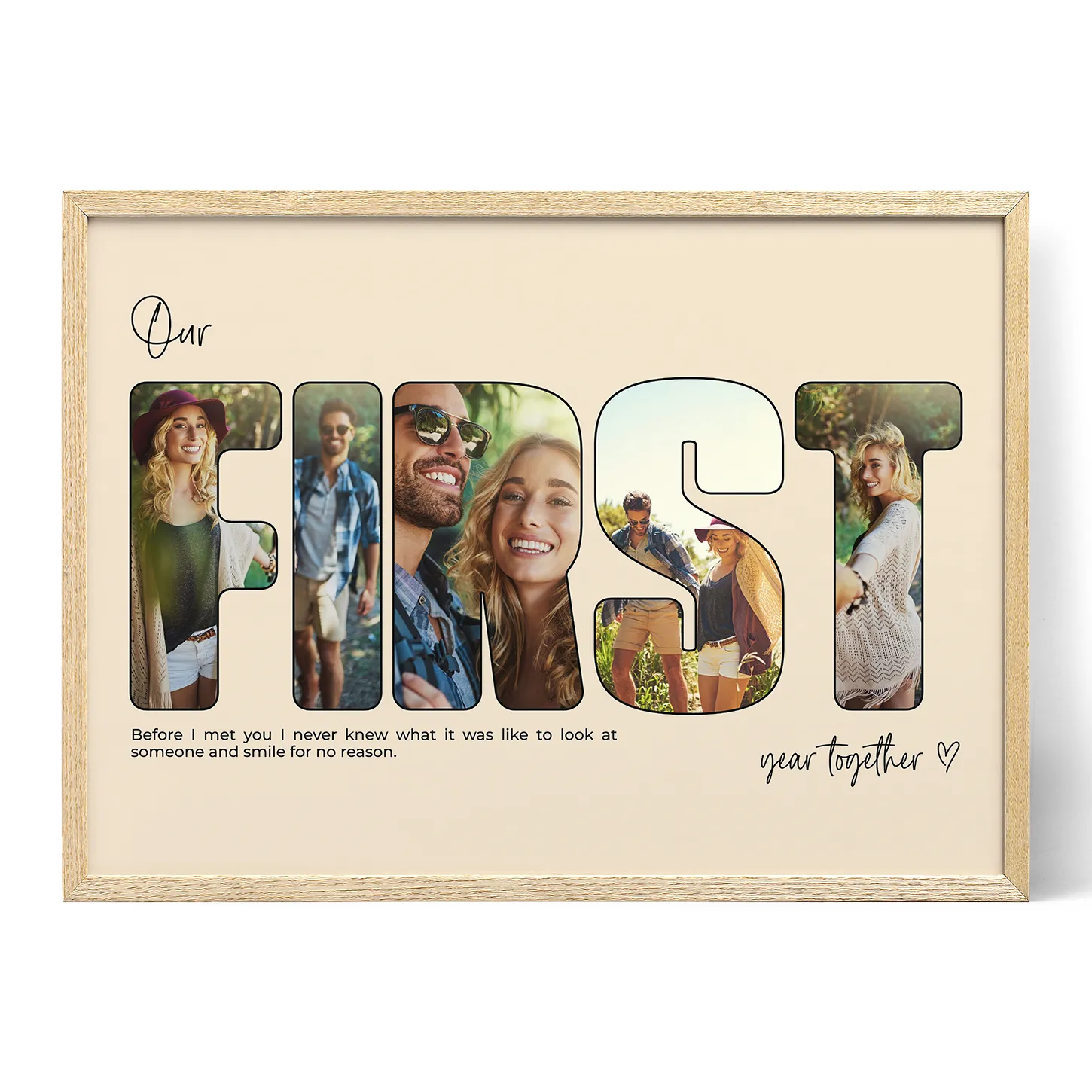 Our First Year Together - Letter Photo Collage - Positive Prints