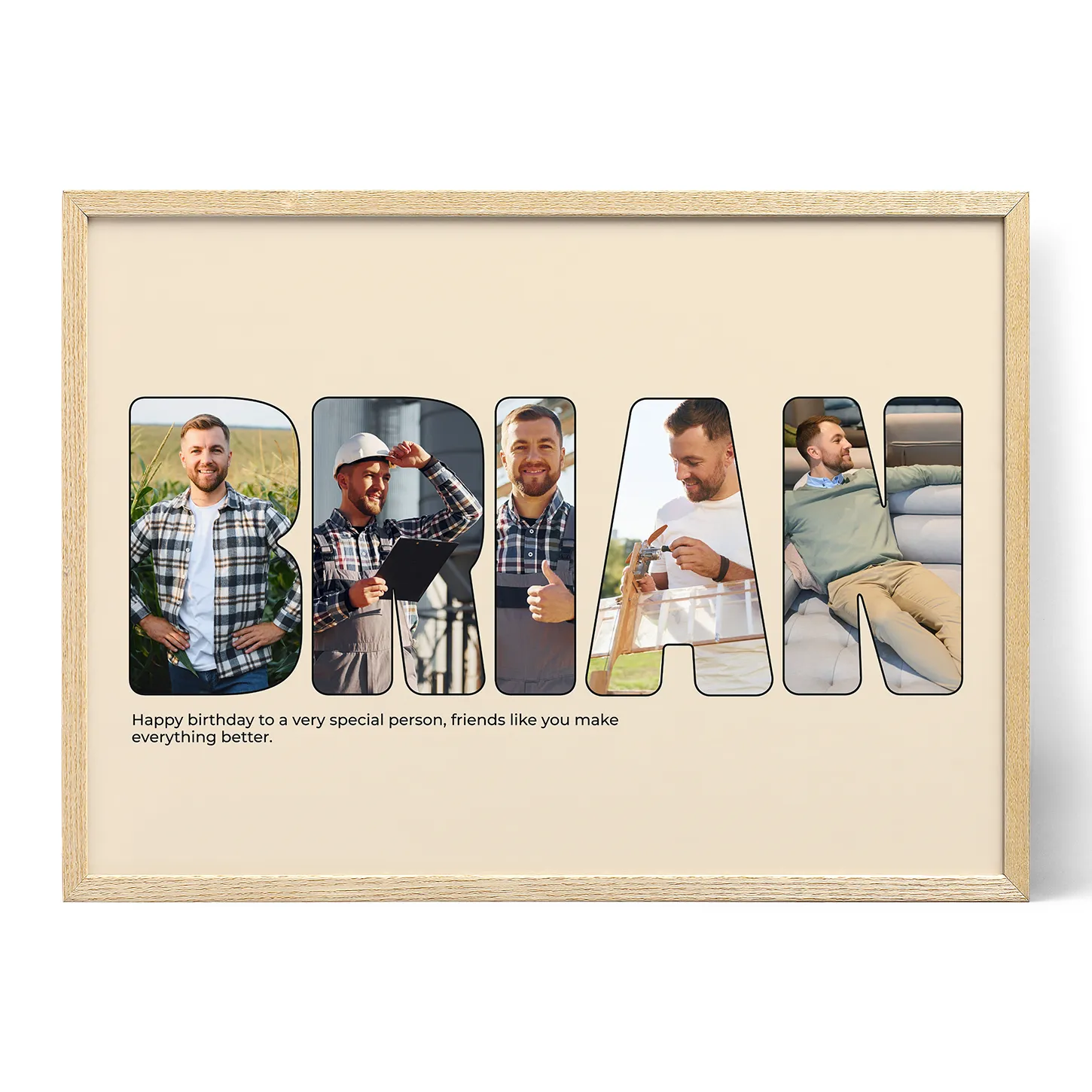 Name Letter Photo Collage - Positive Prints