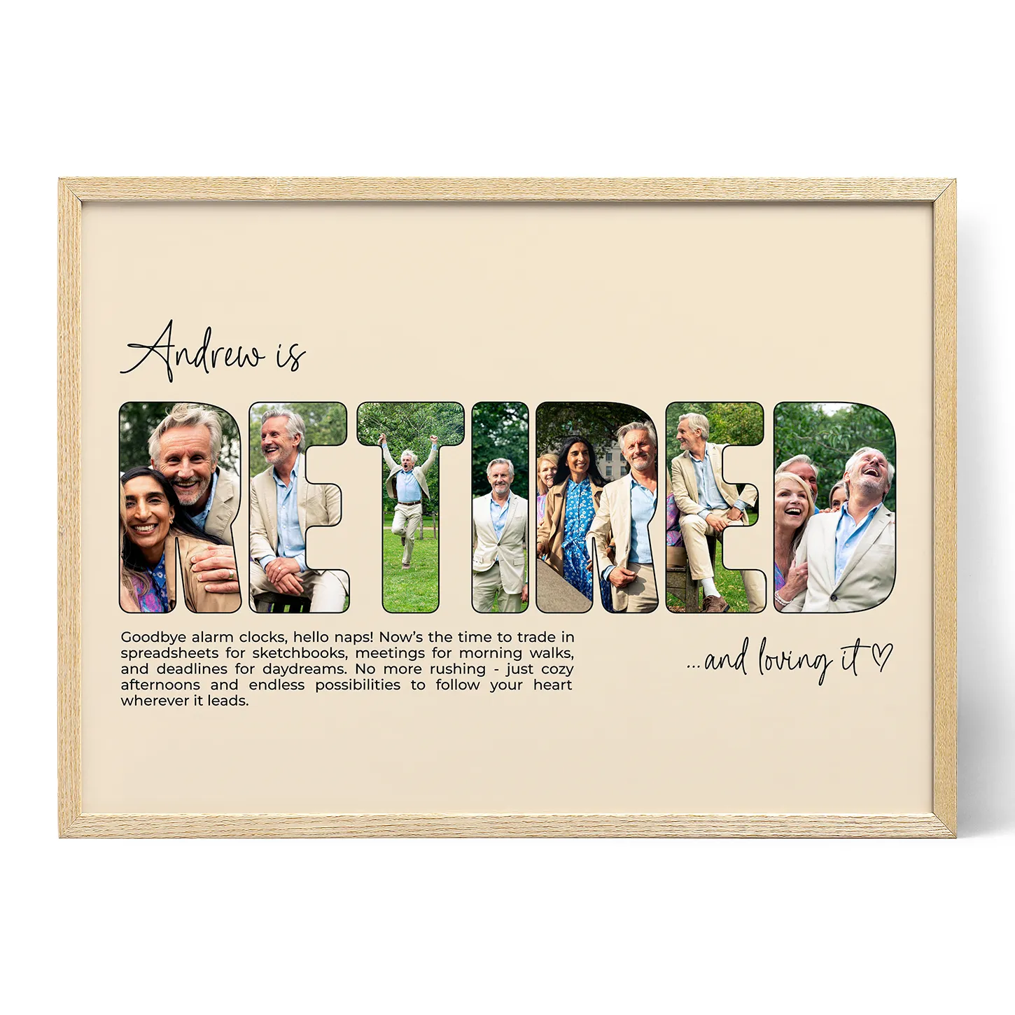 Retired - Letter Photo Collage - Positive Prints