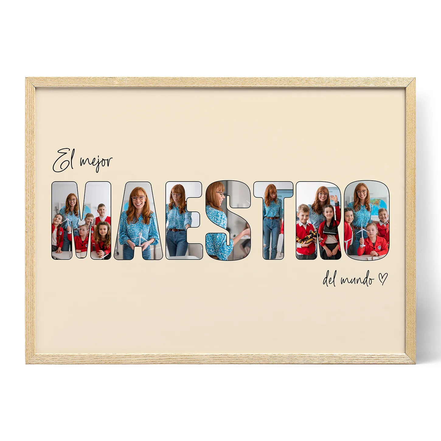 Collage de letras para el mejor Maestro del mundo - Positive Prints