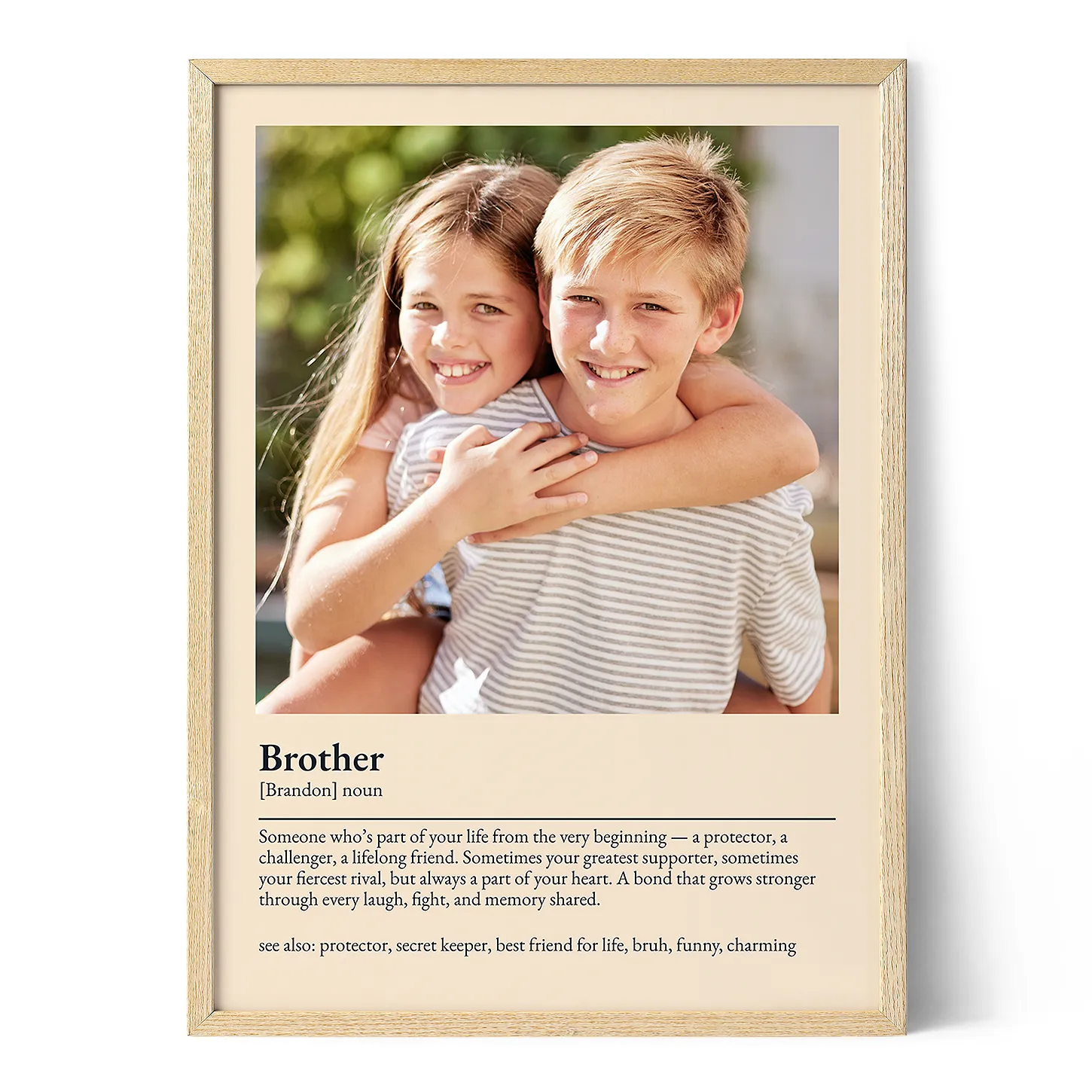 Brother Definition Poster - Positive Prints