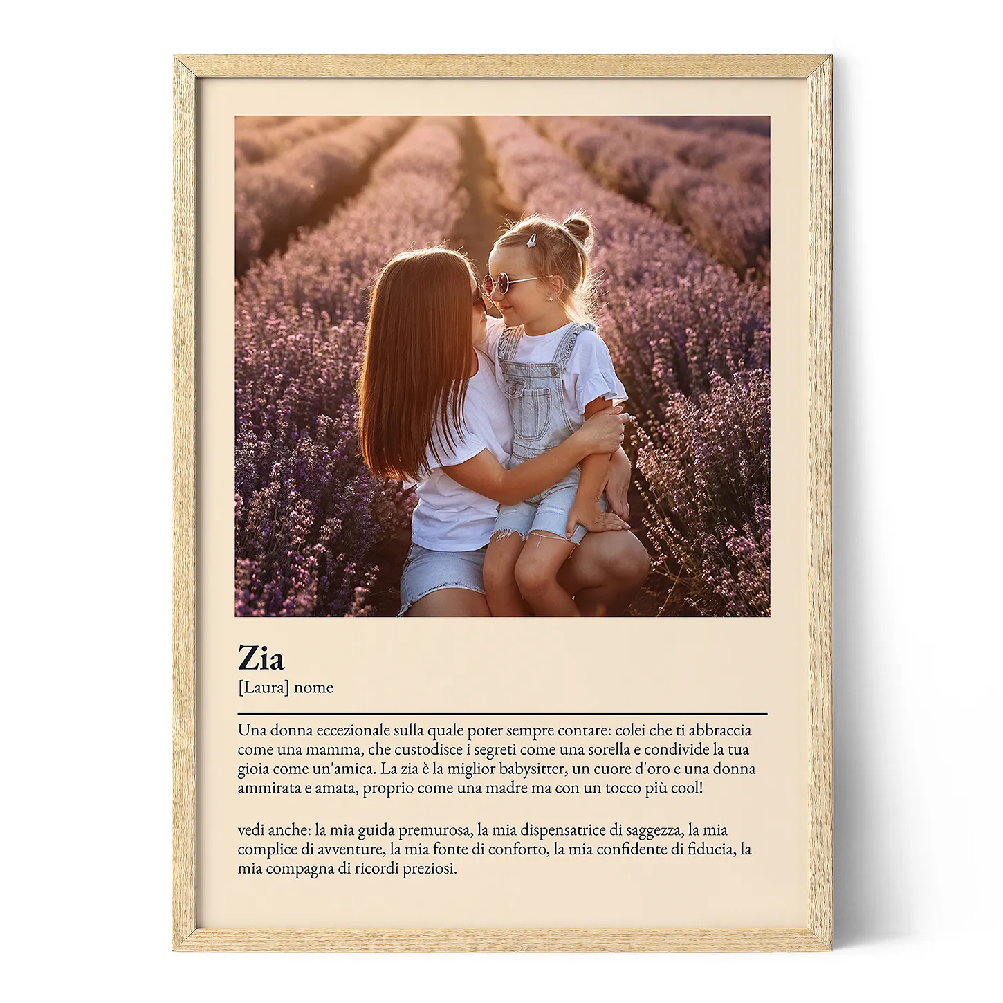 Poster con la definizione di zia - Positive Prints