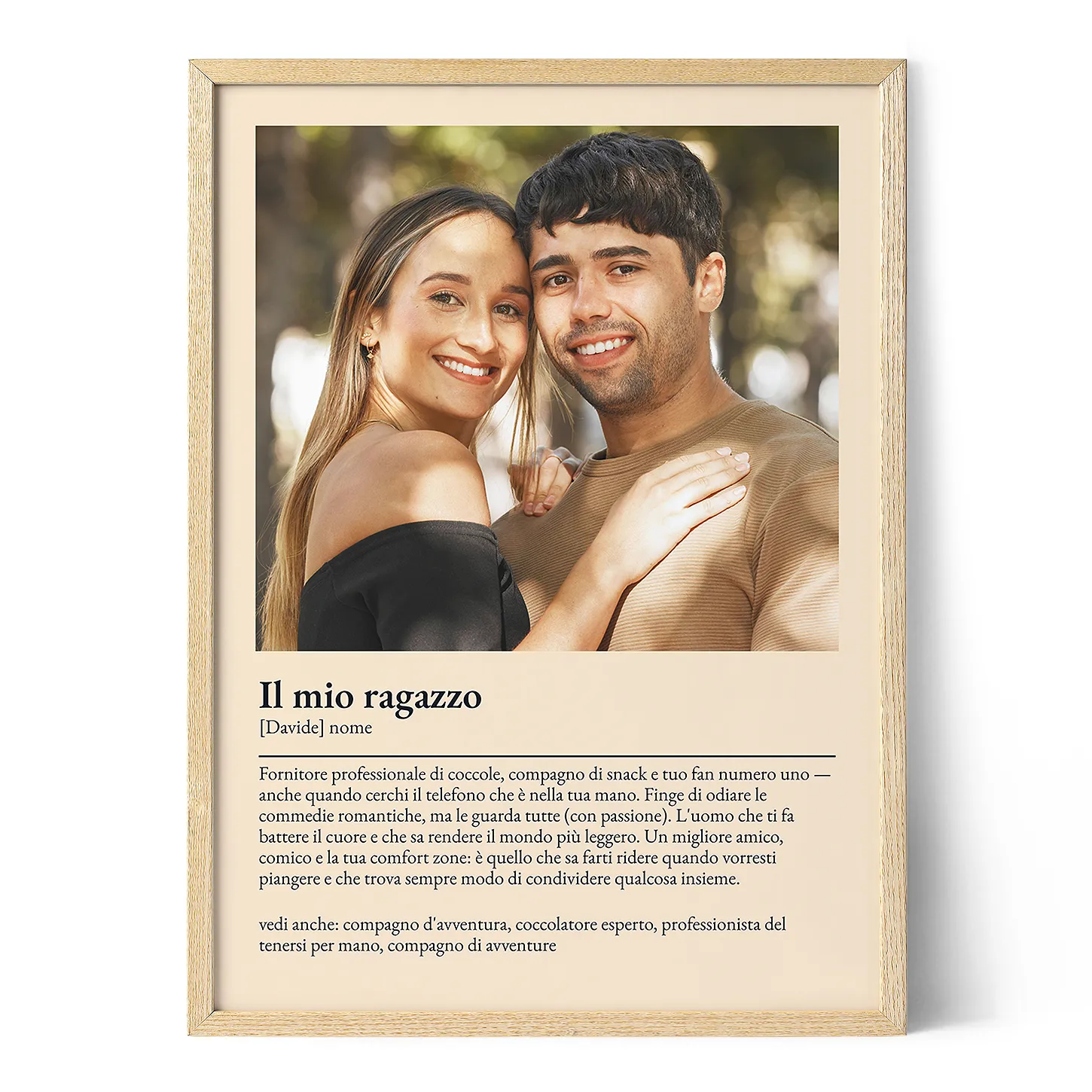 Poster con la definizione del Mio Ragazzo - Positive Prints