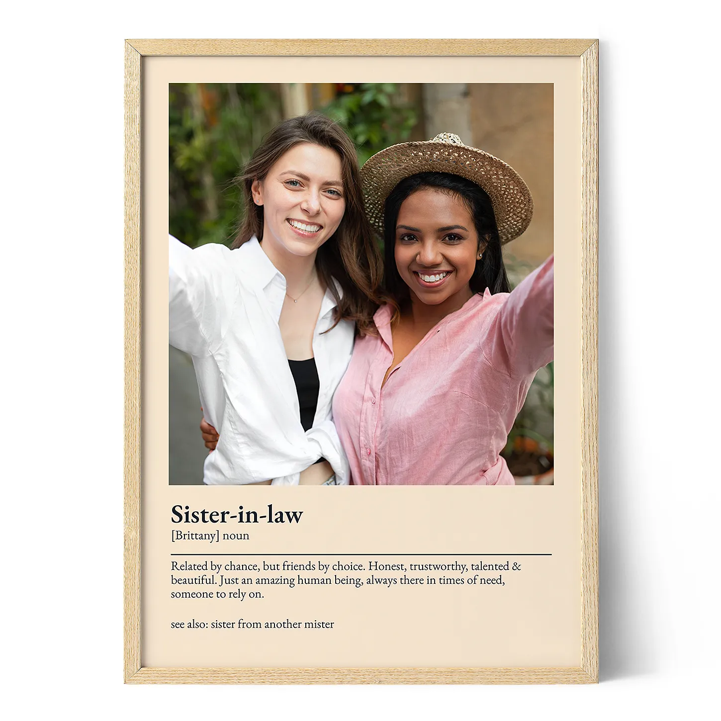 Sister-in-law Definition Poster - Positive Prints