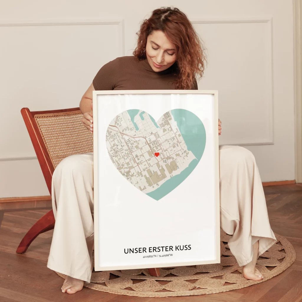 Unser erster Kuss-Karte - Positive Prints