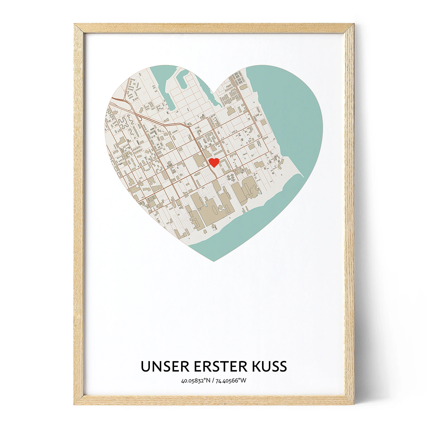 Unser erster Kuss-Karte - Positive Prints